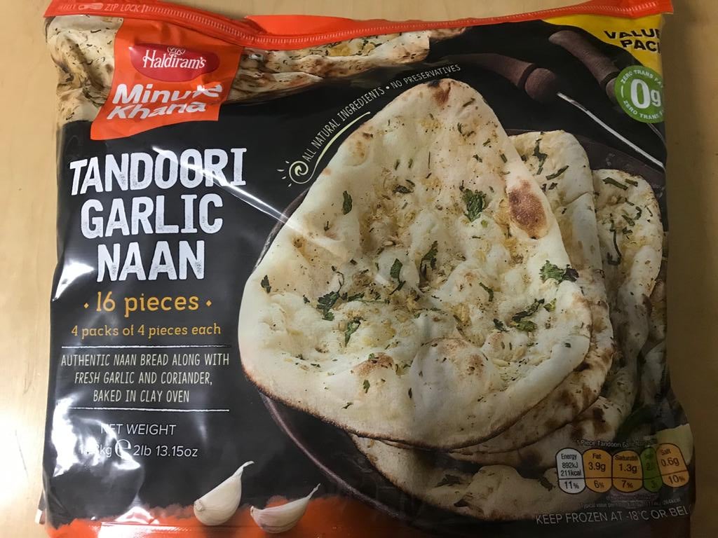 Garlic naan bread Haldiram's frozen | Chillifarms.com.au